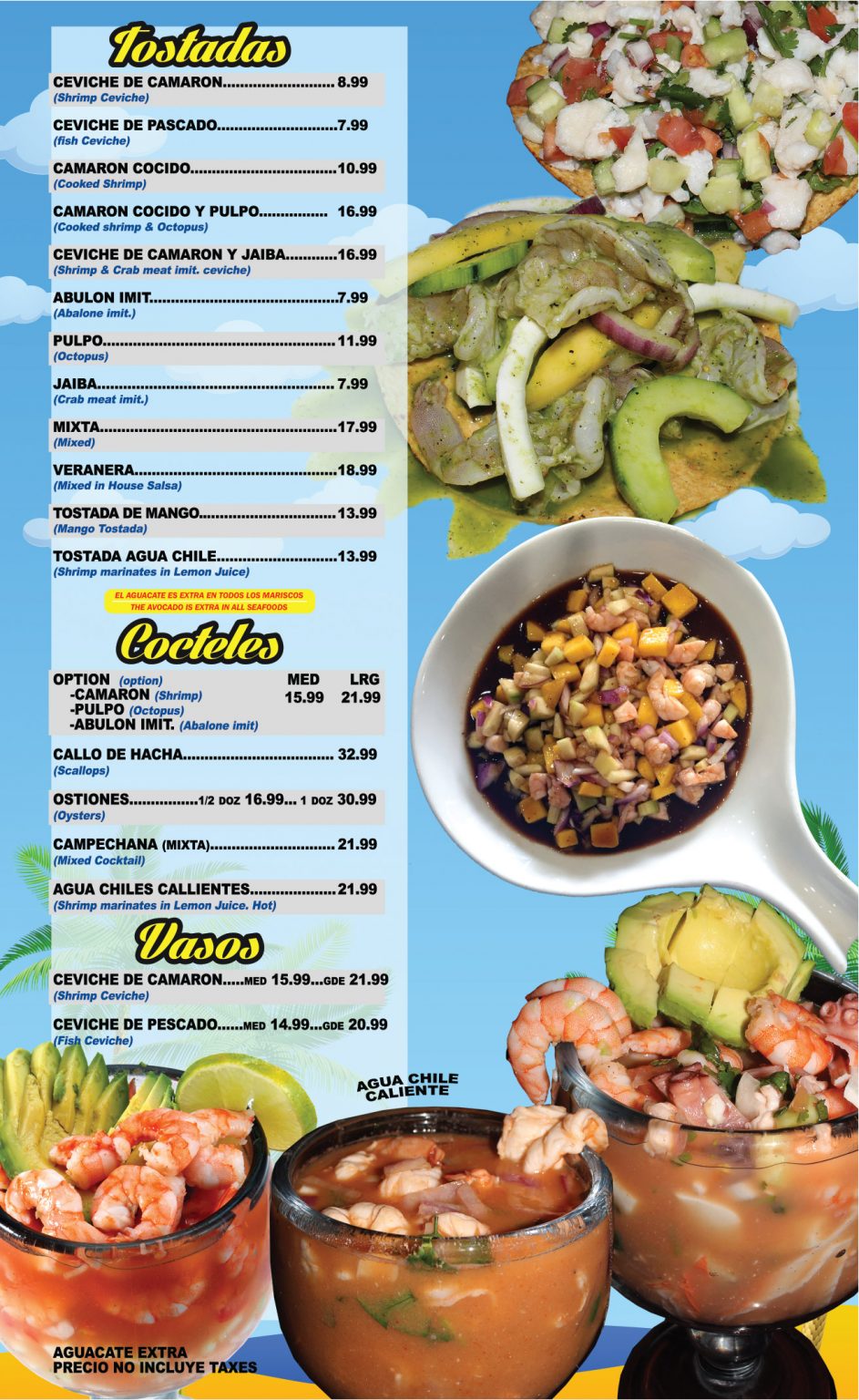 Paramount Menu – Sol y Mar Restaurant