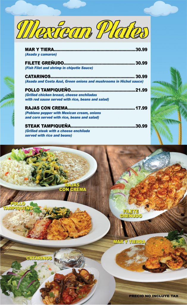Paramount Menu – Sol y Mar Restaurant